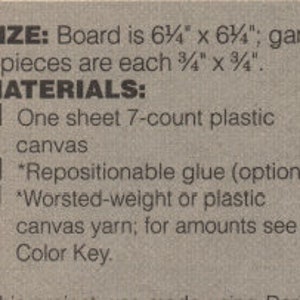 Travel Checkers Game Plastic Canvas Pattern On The Go Play | Etsy