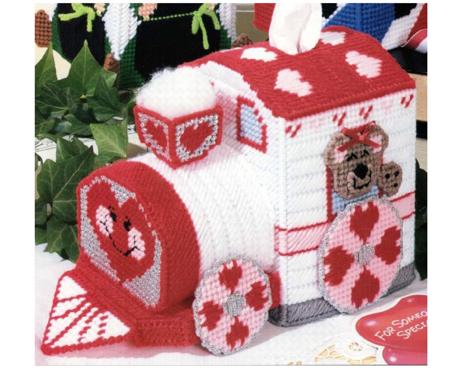 Bear Train Tissue Box Cover Plastic Canvas Pattern - Etsy