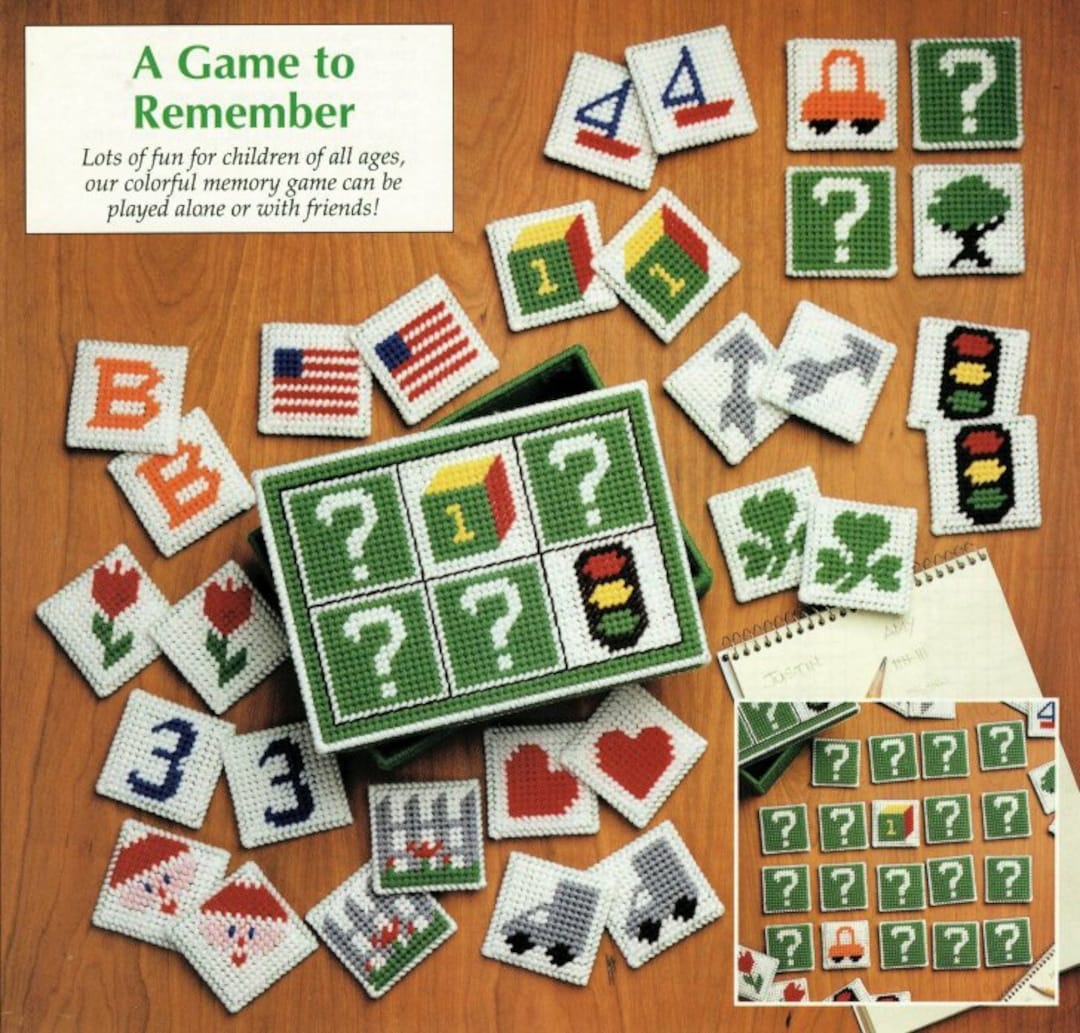 Memory Game Plastic Canvas Pattern - Etsy
