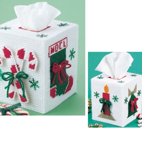 Plastic Canvas Pattern Christmas Tissue Box Pattern Vintage - Etsy