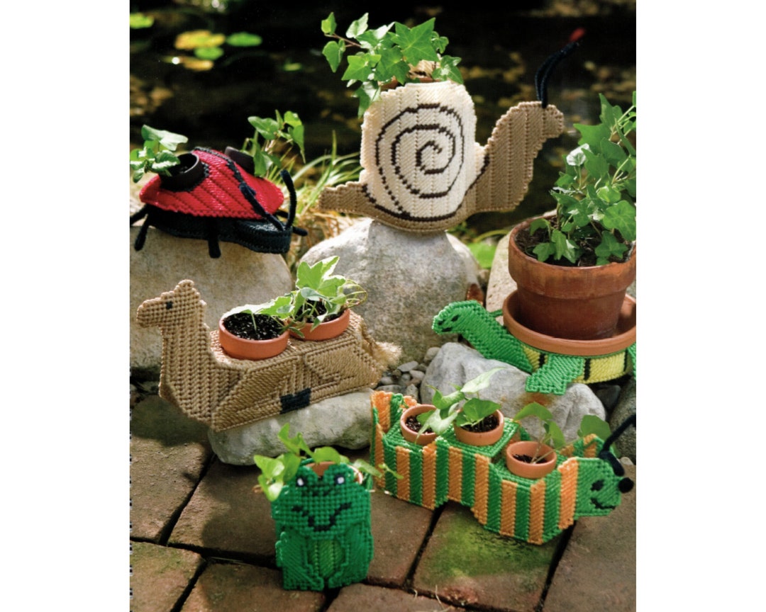Mini Bug Planters Plant Pot Cover Plastic Canvas Pattern - Etsy