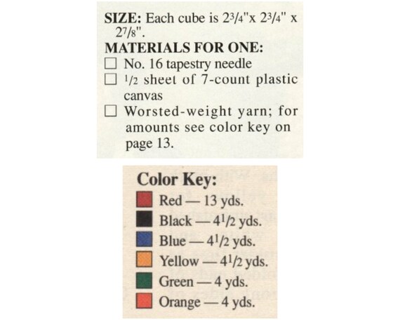 Plastic Canvas Alphabet Blocks