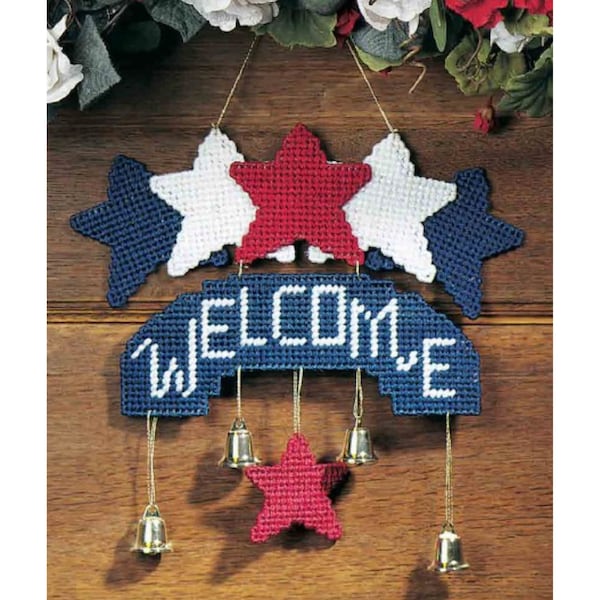 Plastic Canvas Welcome Sign - Etsy