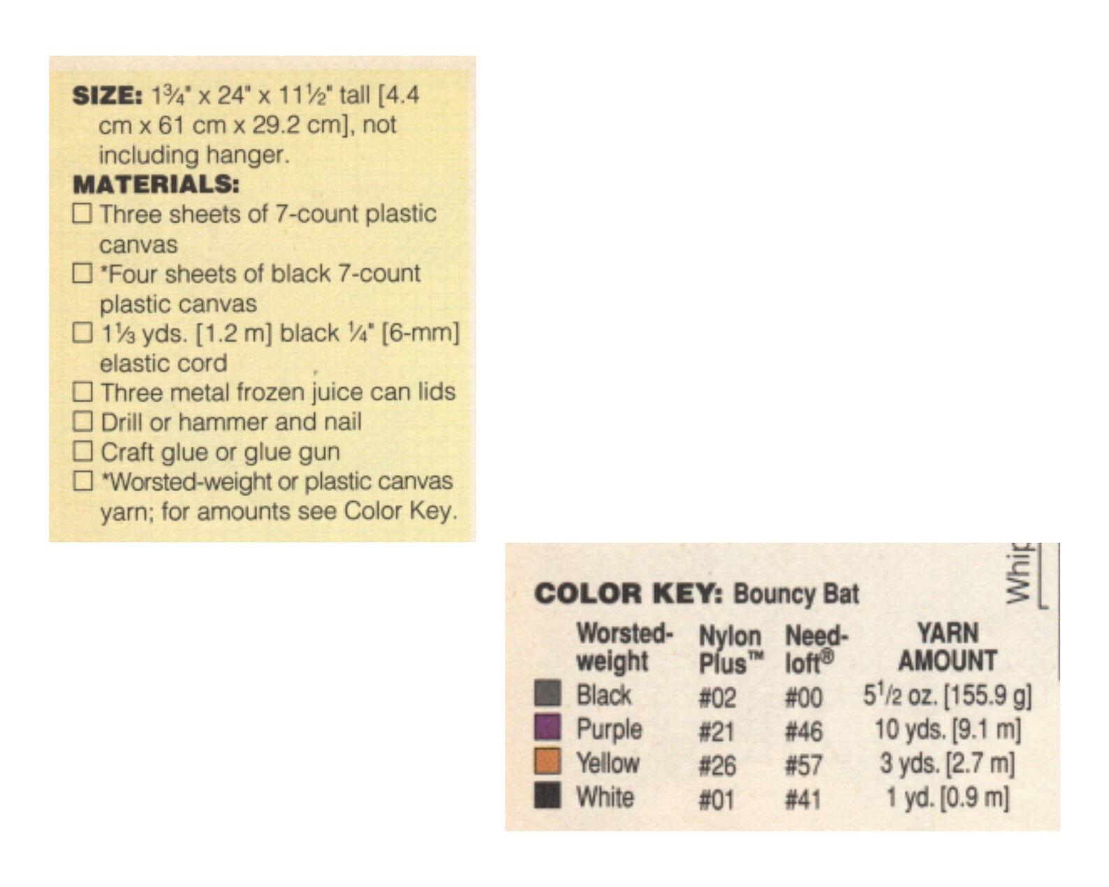 Musical Bouncy Bat Plastic Canvas Pattern - Etsy