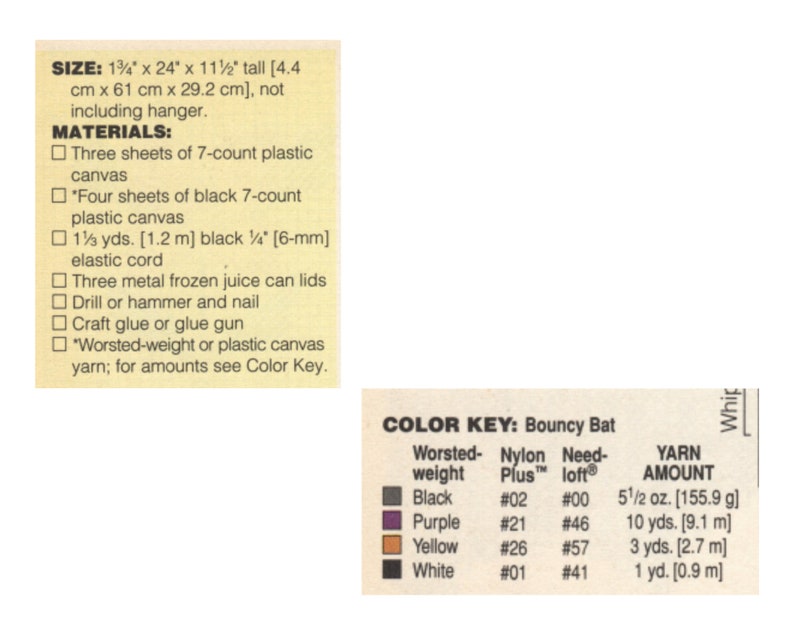 Musical Bouncy Bat Plastic Canvas Pattern - Etsy