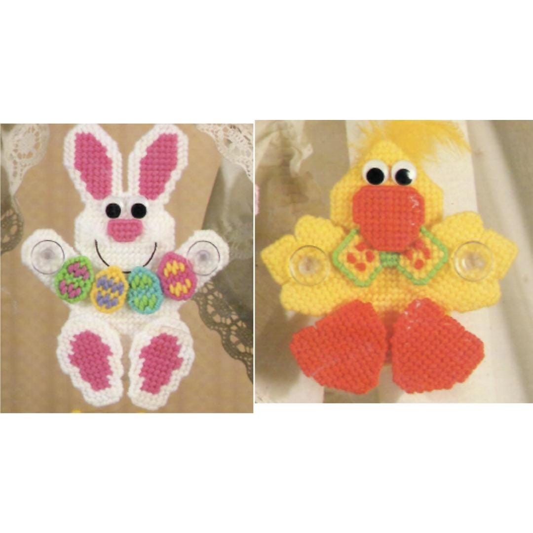 Easter Bunny & Duck Window Clings Plastic Canvas Pattern - Etsy