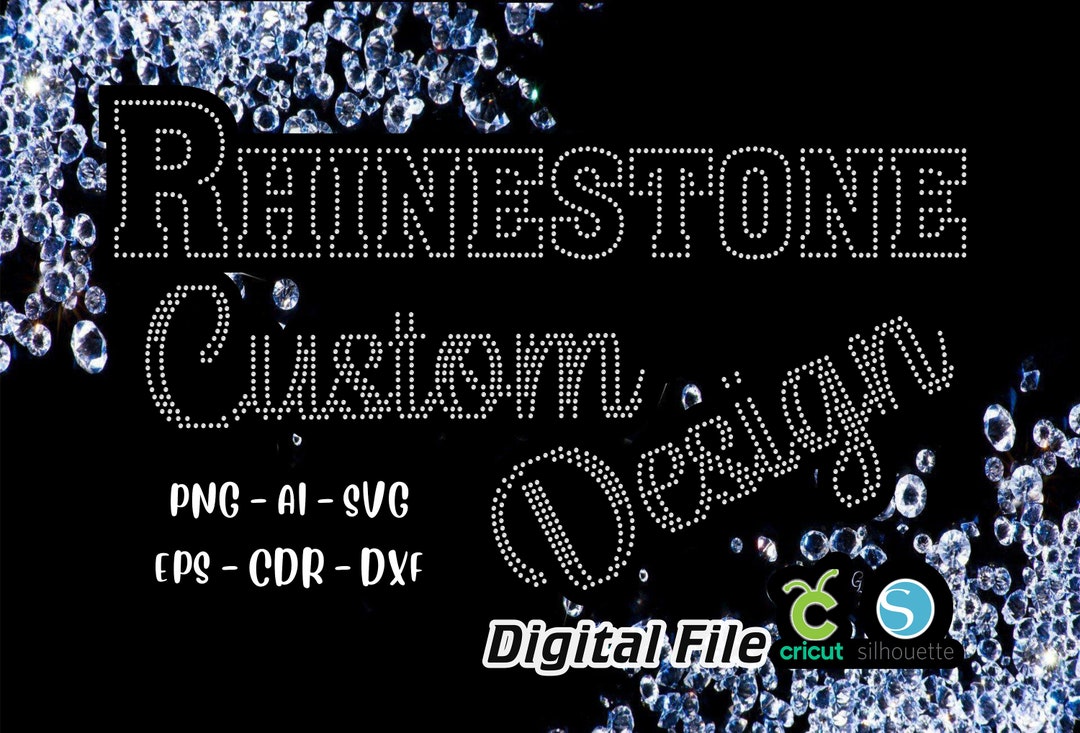Custom Rhinestone, Rhinestone Template, Rhinestone Svg, Bling File Svg ...