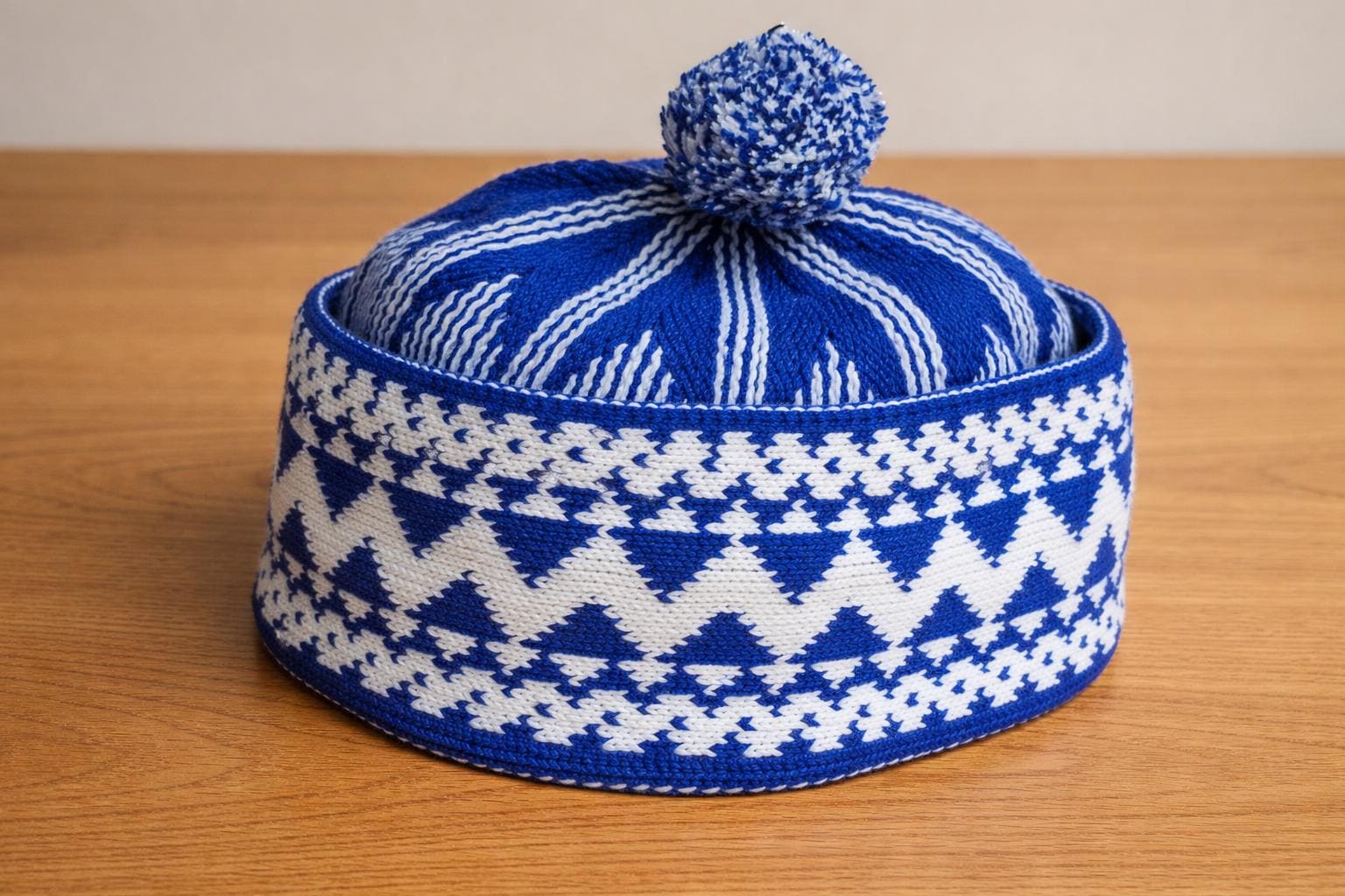 Blue Kufi Hat Traditional West African Beanie Muslim Prayer Cap Haji ...