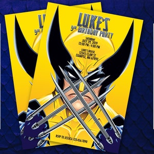 Wolverine Invitation, Wolverine Invite, Wolverine Birthday, X-men ...