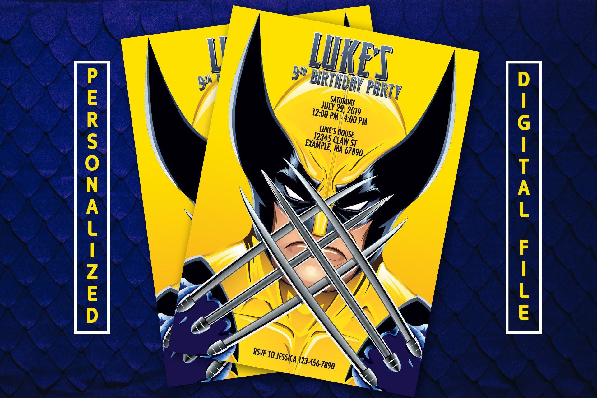 Wolverine Invitation, Wolverine Invite, Wolverine Birthday, X-men ...