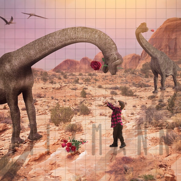 Dinosaur Valentine Background - Etsy
