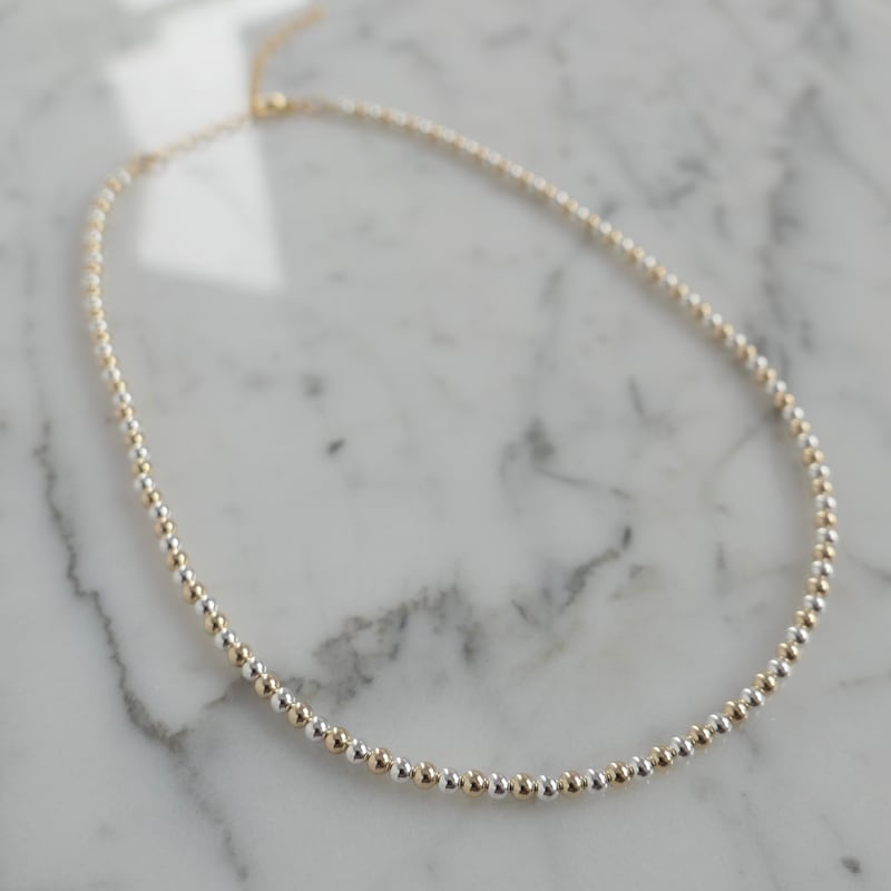 Silver Gold Necklace - Etsy UK