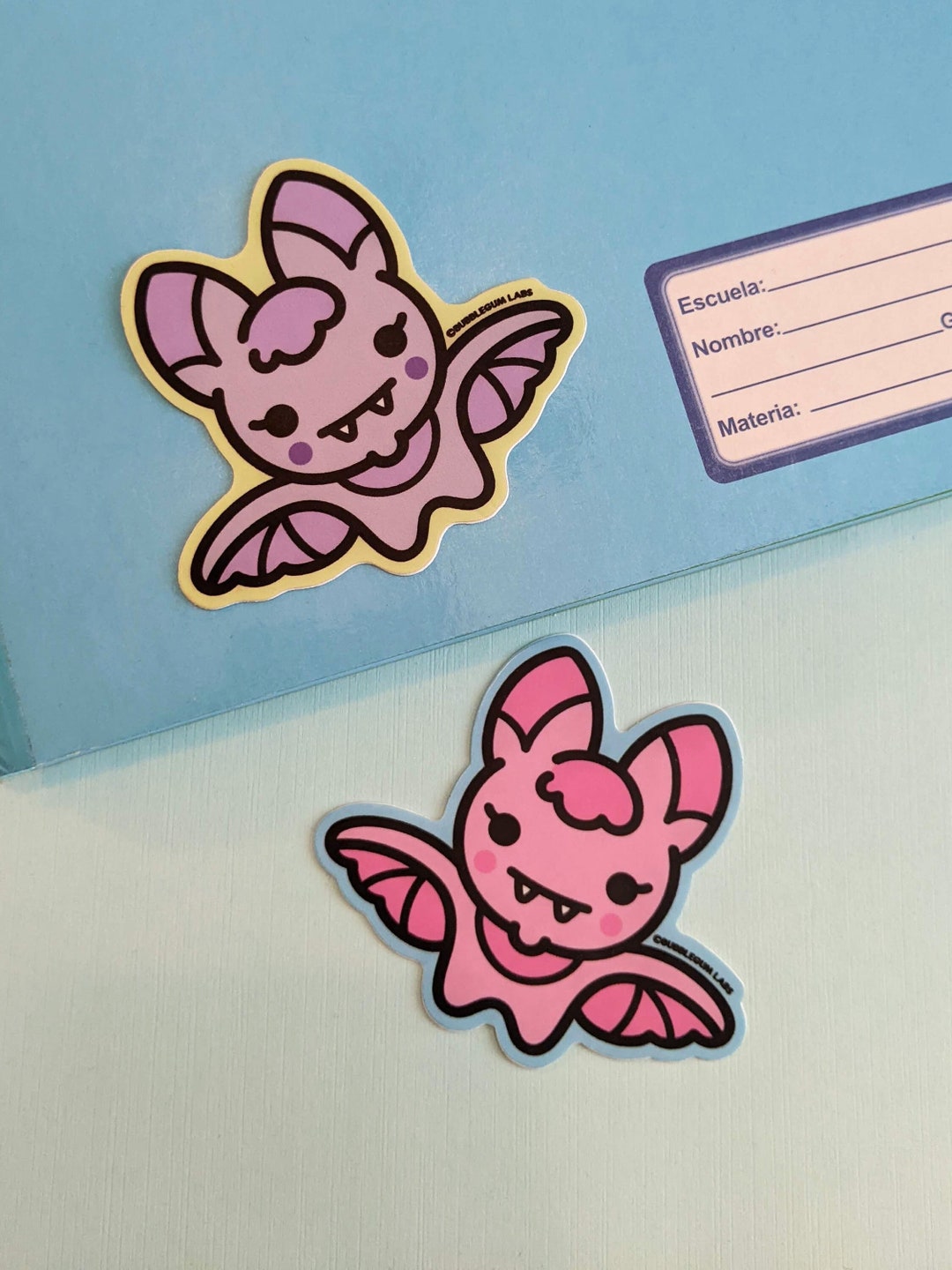 Set of 4 Smol Vampire Bat Vinyl Stickers - Spoopy Bat Stickers - Kawaii ...