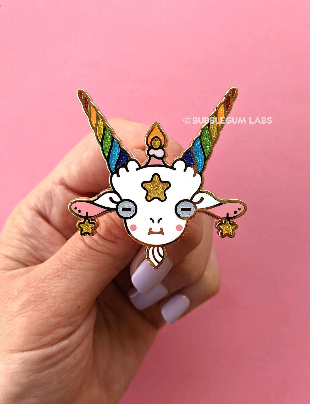 Bapholite Enamel Pin - Hybrid Demon Goat Pin - Cute Occult Pin - Kawaii ...