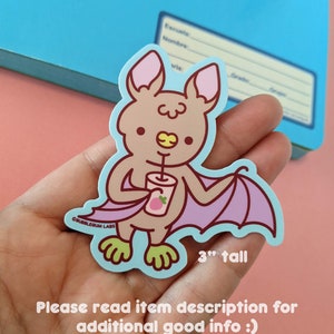 Fruit Smoothie Bat Vinyl Sticker - Indoor/outdoor Die Cut Vinyl Sticker ...