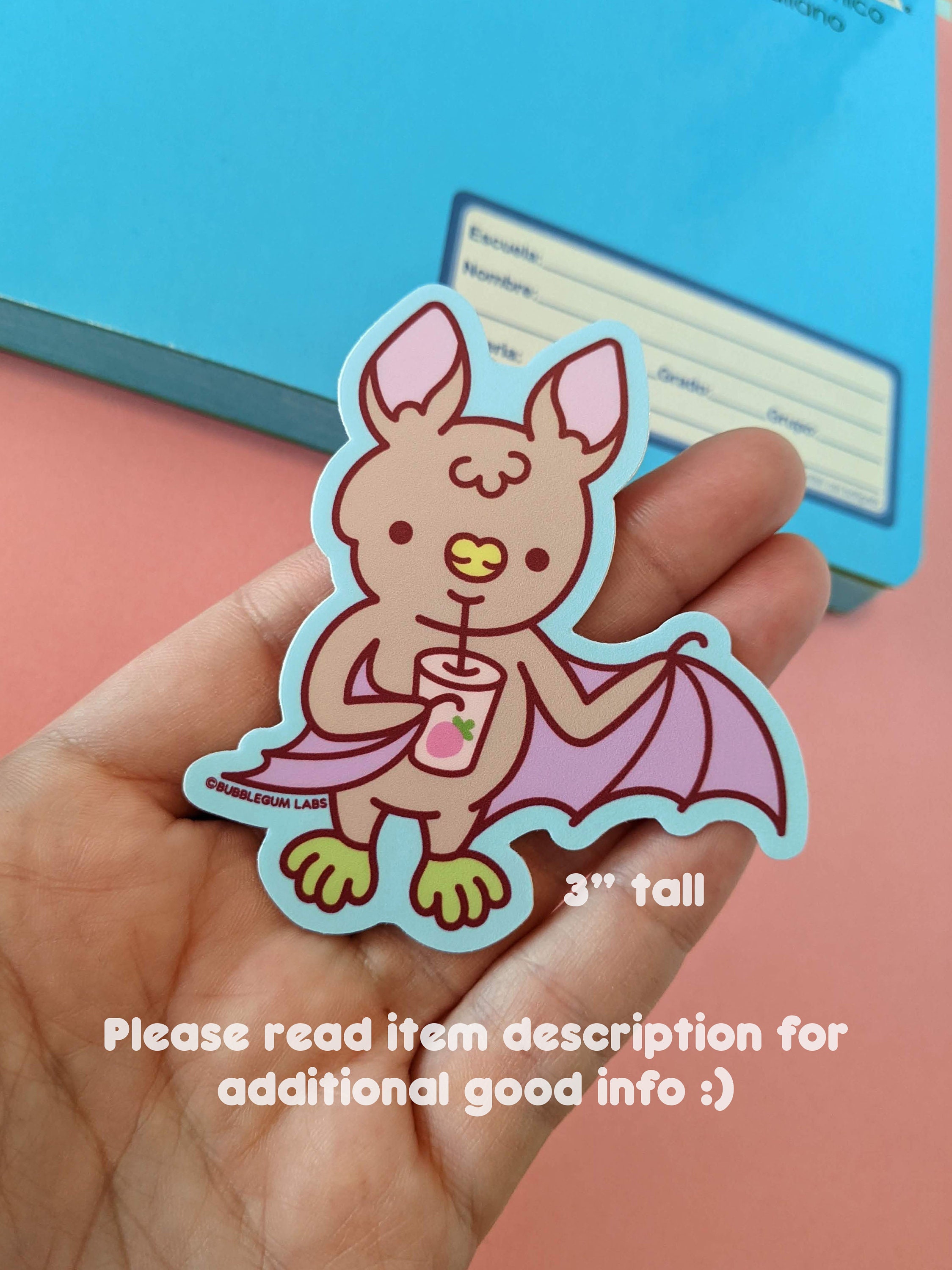 Fruit Smoothie Bat Vinyl Sticker - Indoor/outdoor Die Cut Vinyl Sticker ...