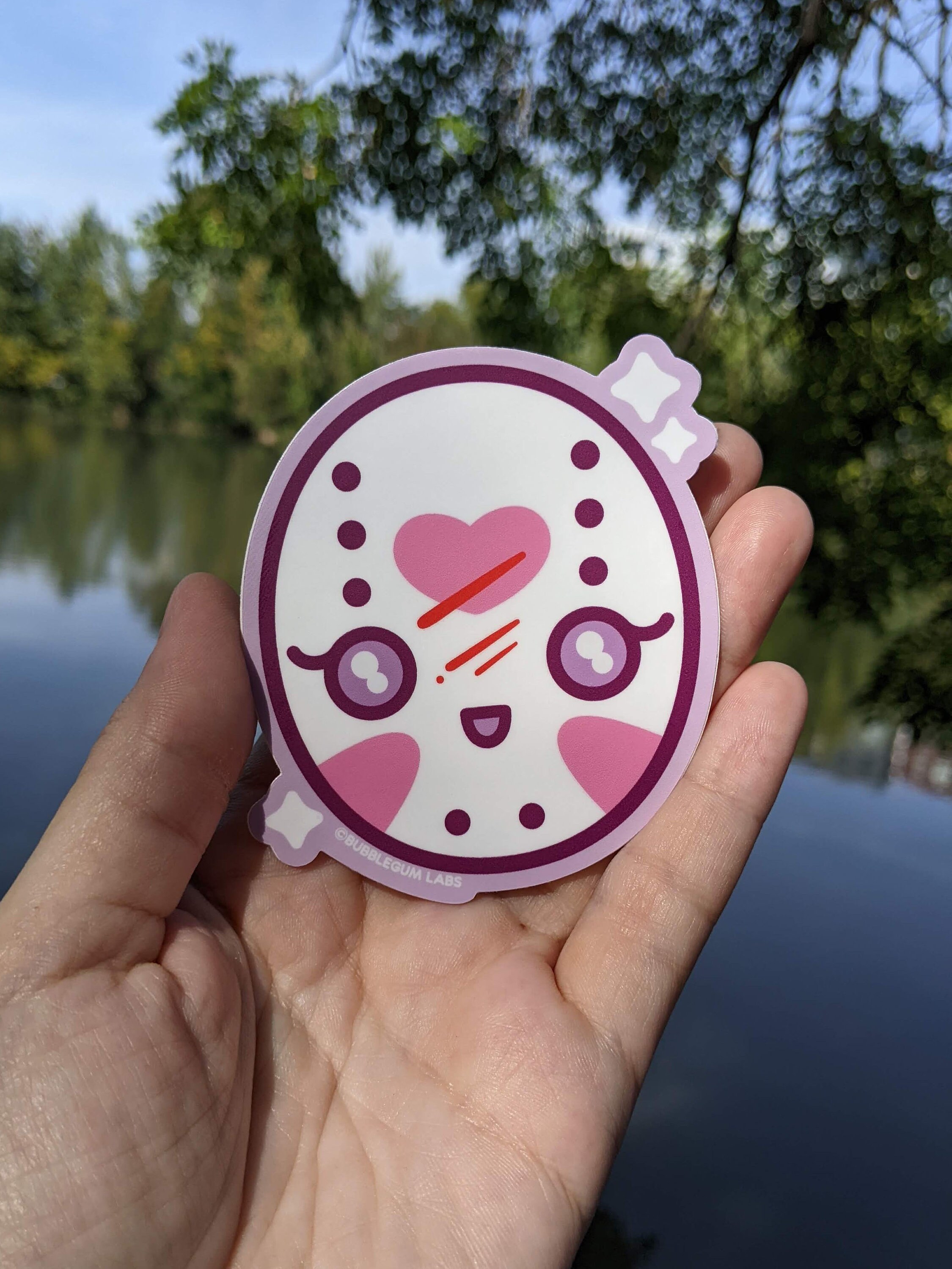 Cheery Slasher Vinyl Sticker - Cute Horror Movie Sticker - Hockey Mask ...