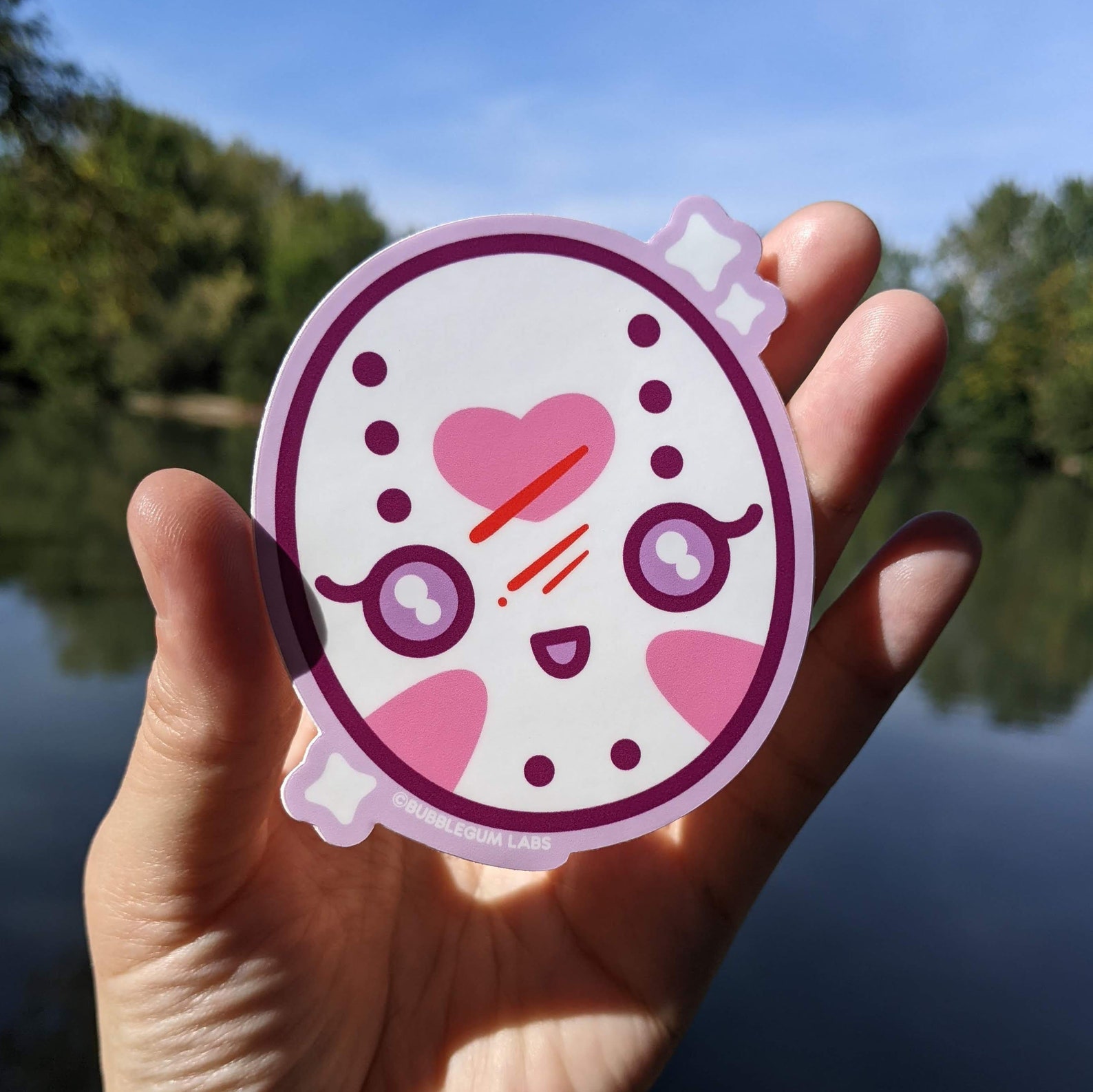 Cheery Slasher Vinyl Sticker - Cute Horror Movie Sticker - Hockey Mask ...