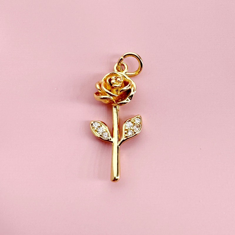 Rose Charm - Etsy