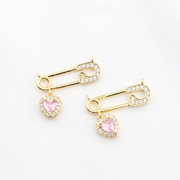 Heart Safety Pin - Etsy