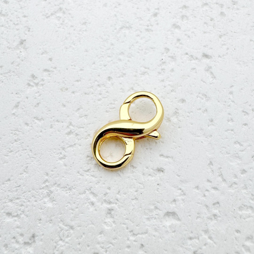 16K Gold Filled Figure 8 Clasp: Double Opening Infinity Connector ...
