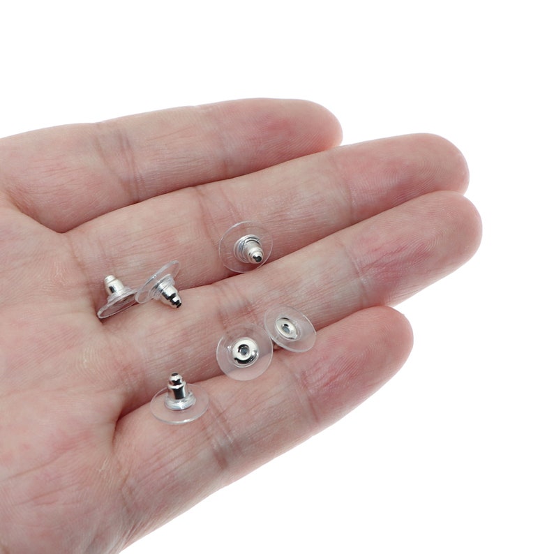Gold Silver Earring Backs With Pads Disc Earring Stopper - Etsy