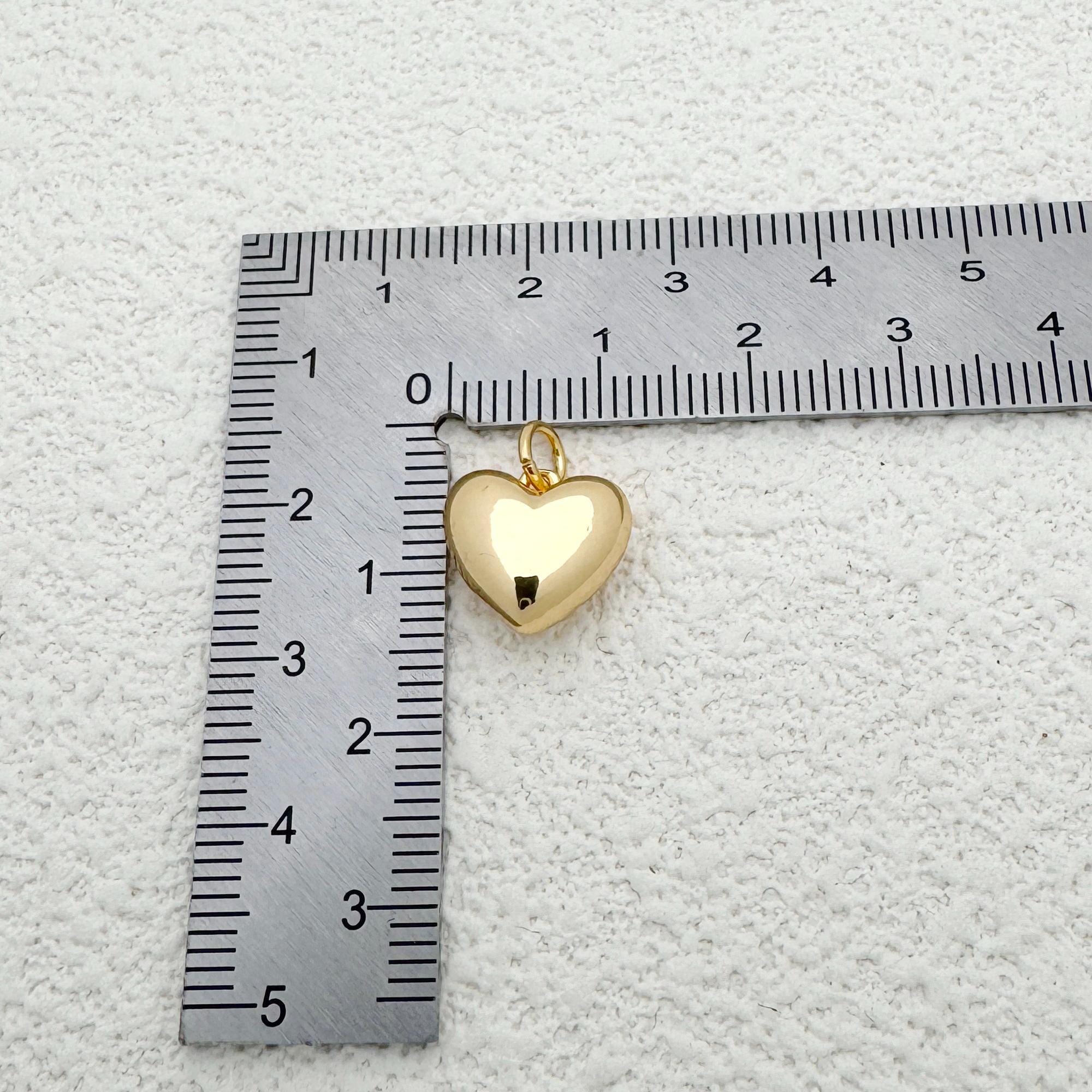 Dainty Heart Charm 16k Gold Filled Tiny Love Heart Pendant for Necklace ...