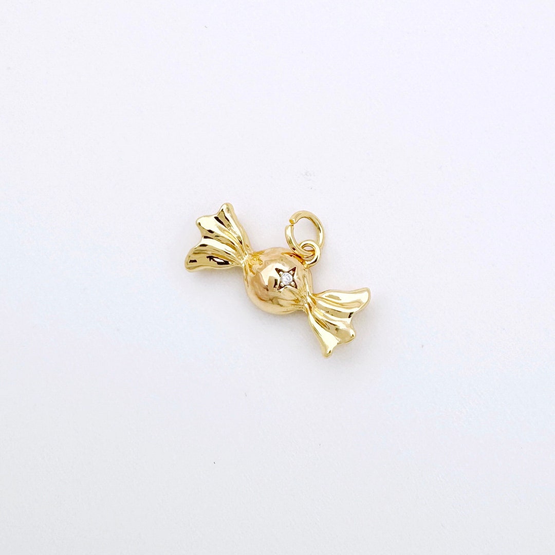 Candy Charm Micro Pave CZ Sweet Candy Pendant 16K Gold Filled DIY ...