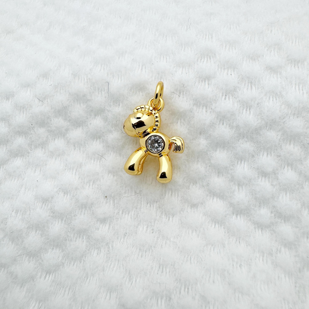 16K Gold Filled Trojan Horse Charm: Micropave CZ Pendant - Etsy
