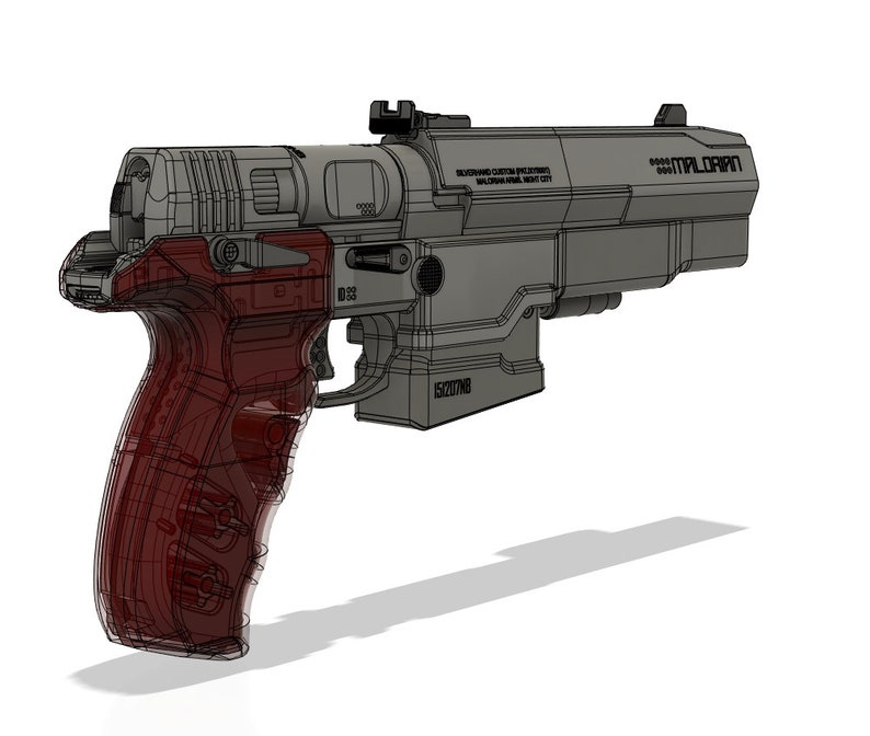 Malorian Arms 3516 / Cyberpunk 2077 / Johnny Silverhand / Model for 3d ...