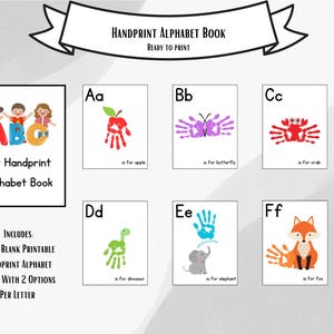 My Handprint Alphabet Book, ABC Handprint Book Template PDF, Ready to ...
