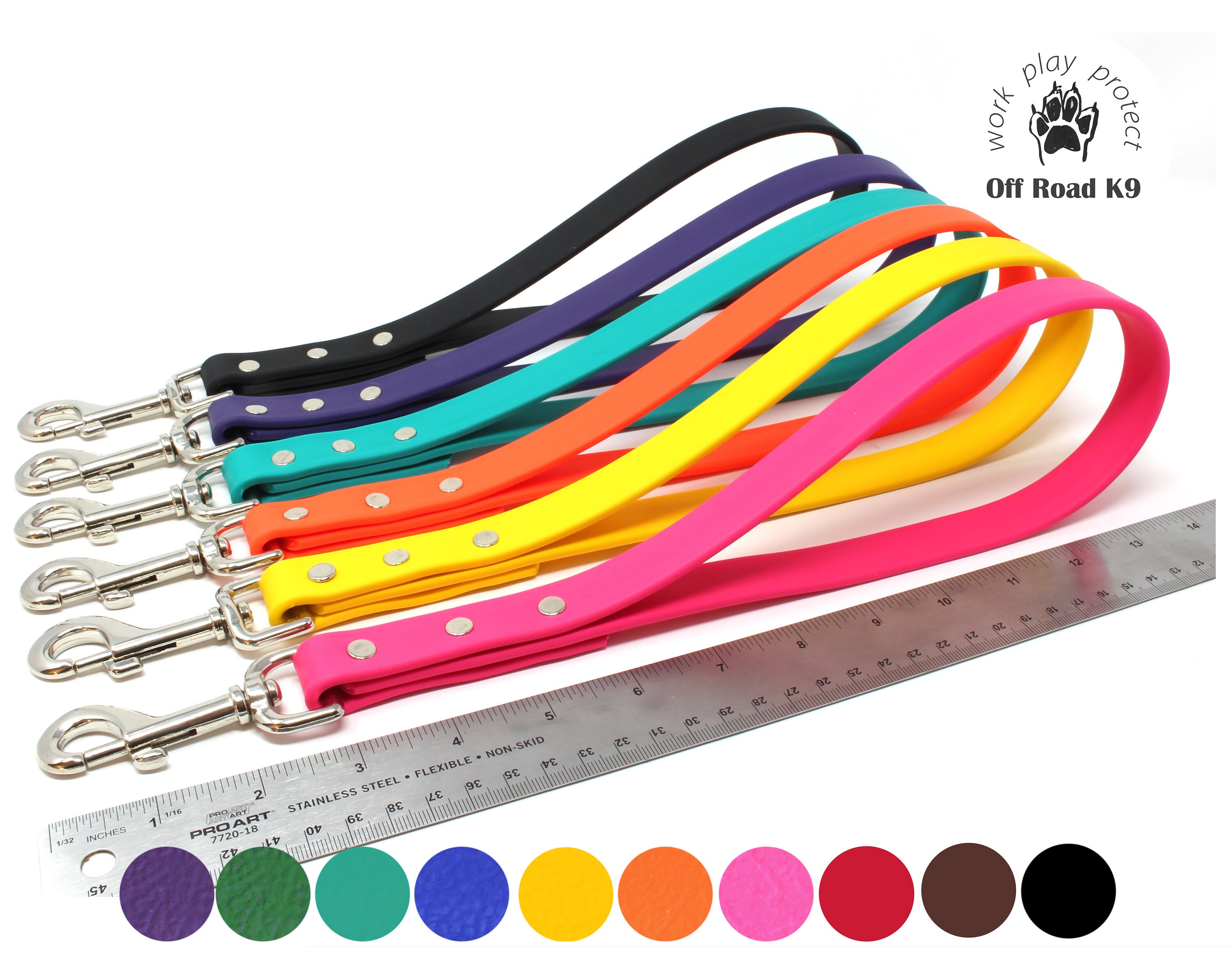 1/2 Wide Biothane® Long Line Combo Set: DETACHABLE LOOP - Etsy