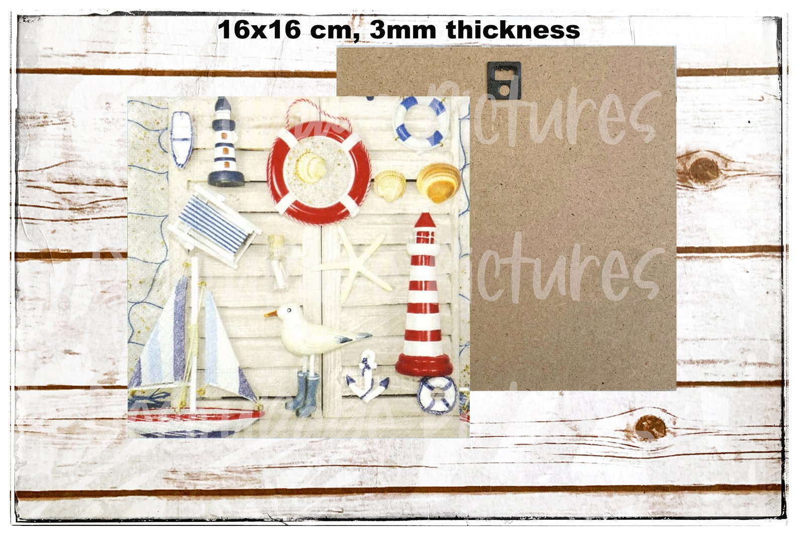 Wall Hanging Decoupage Plaque/picture Rustic Seaside Ocean - Etsy UK