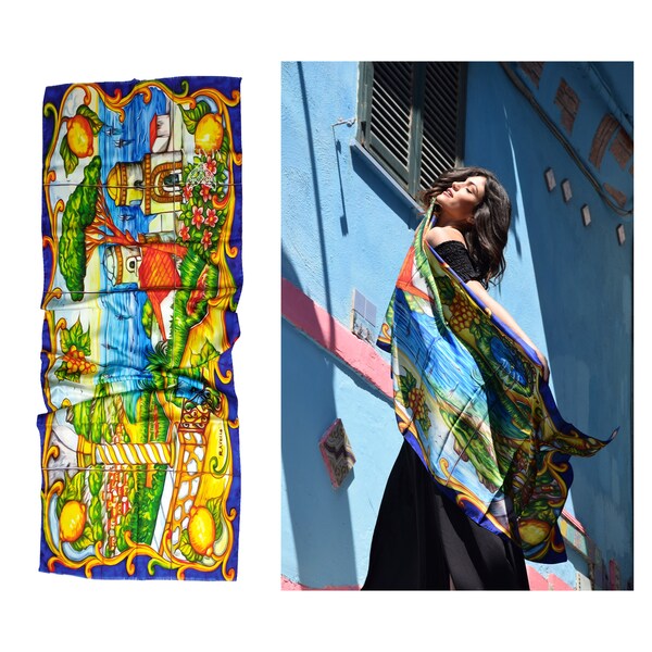 Italian Silk Scarf - Etsy