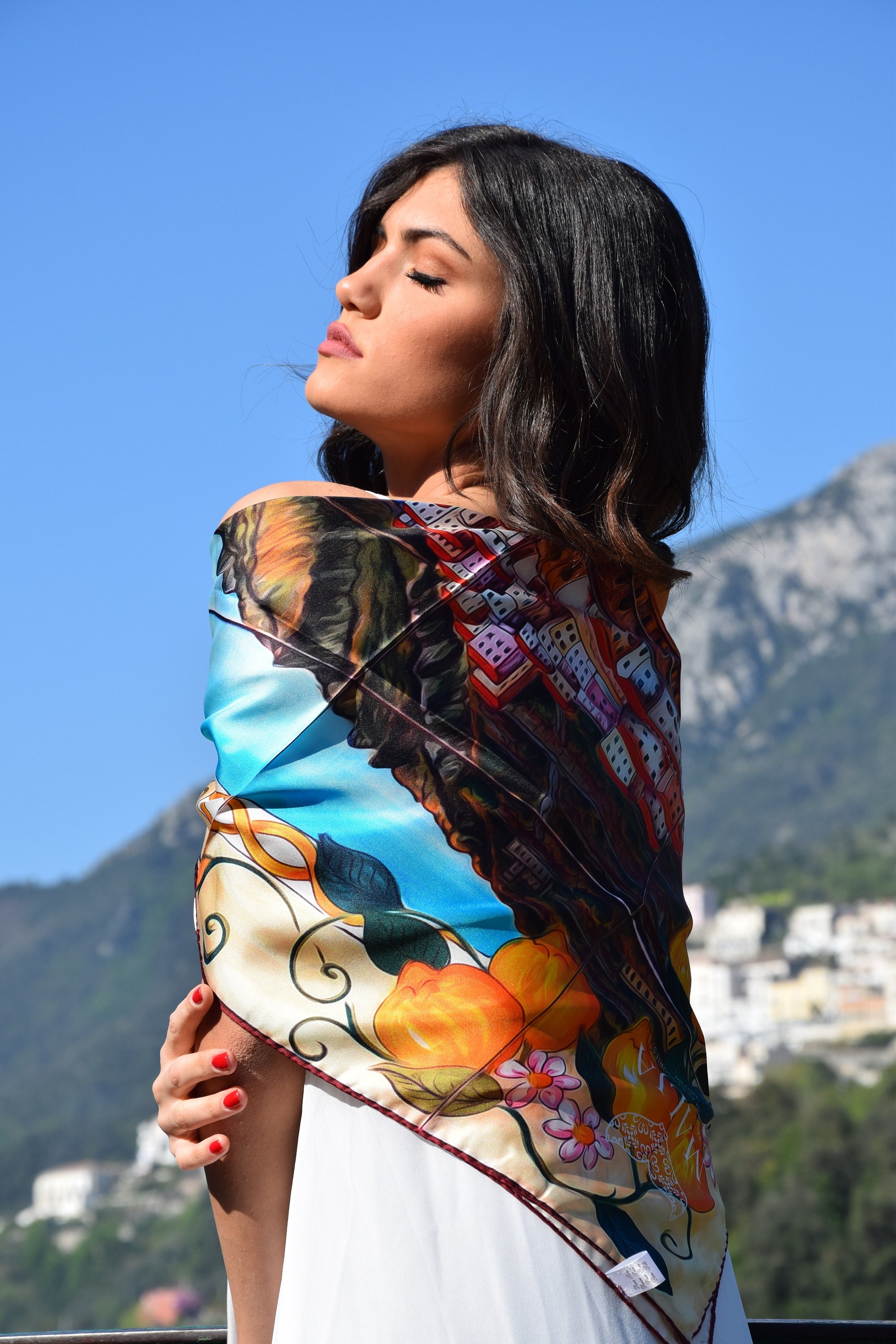 Amalfi Dreams: Handcrafted Oversized Silk Scarf, Made in Italy - Etsy UK