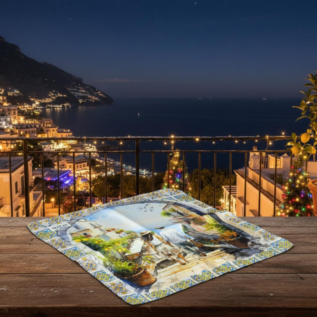 Positano Pocket Square | Amalfi Coast Collection | Positano Men's ...