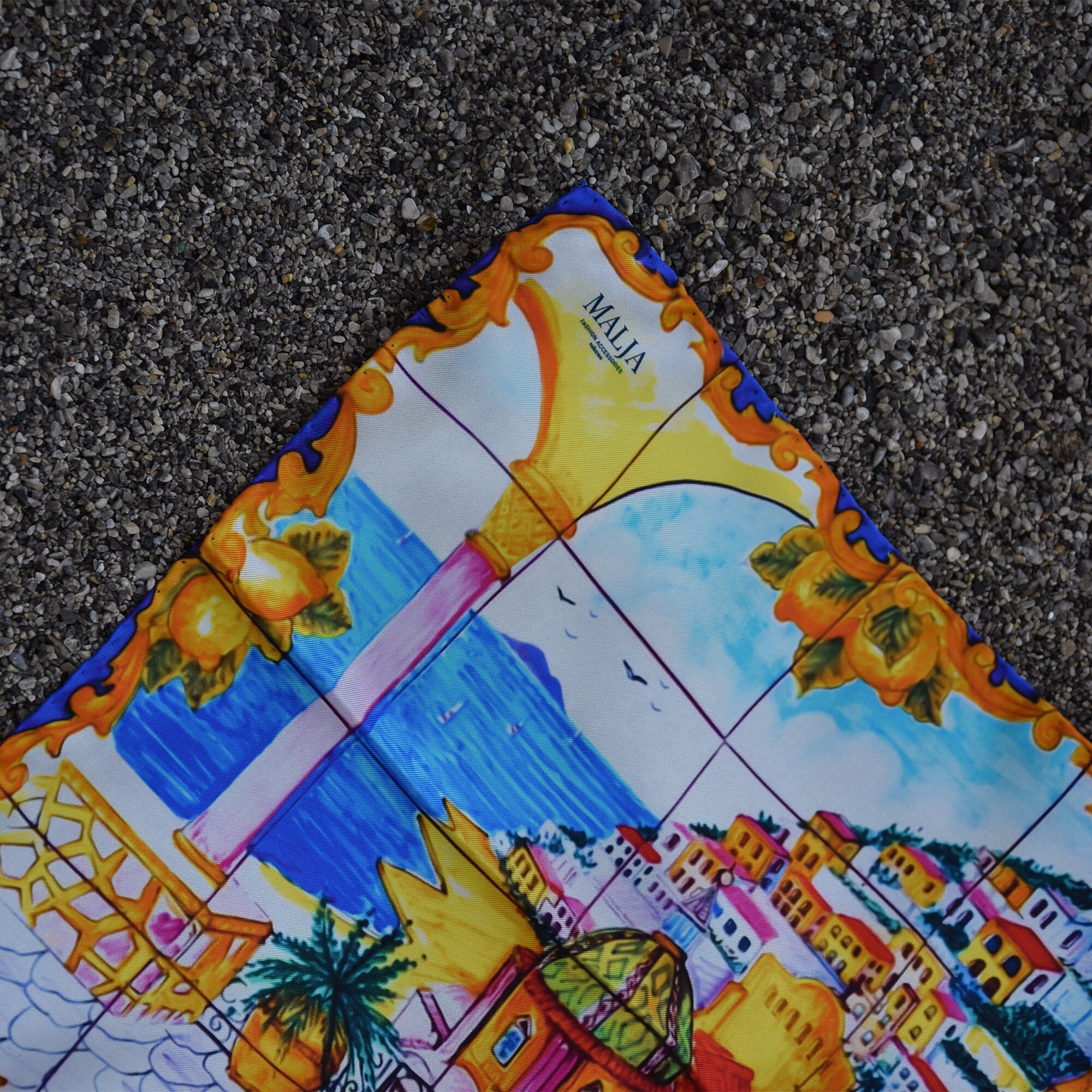 Positano Pocket Square | Amalfi Coast Collection | Positano Men's ...