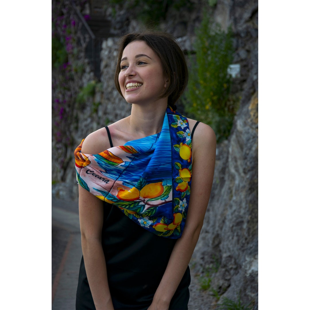 Amalfi Coast Collection Cetara Women's Scarf Handmade in Italy With ...