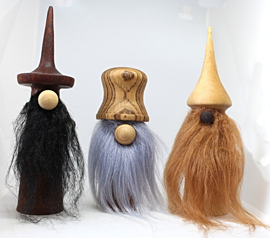 Wooden Gnomes Gonks Handmade, Lathe Turned Wood Gnome Gonk Made From ...