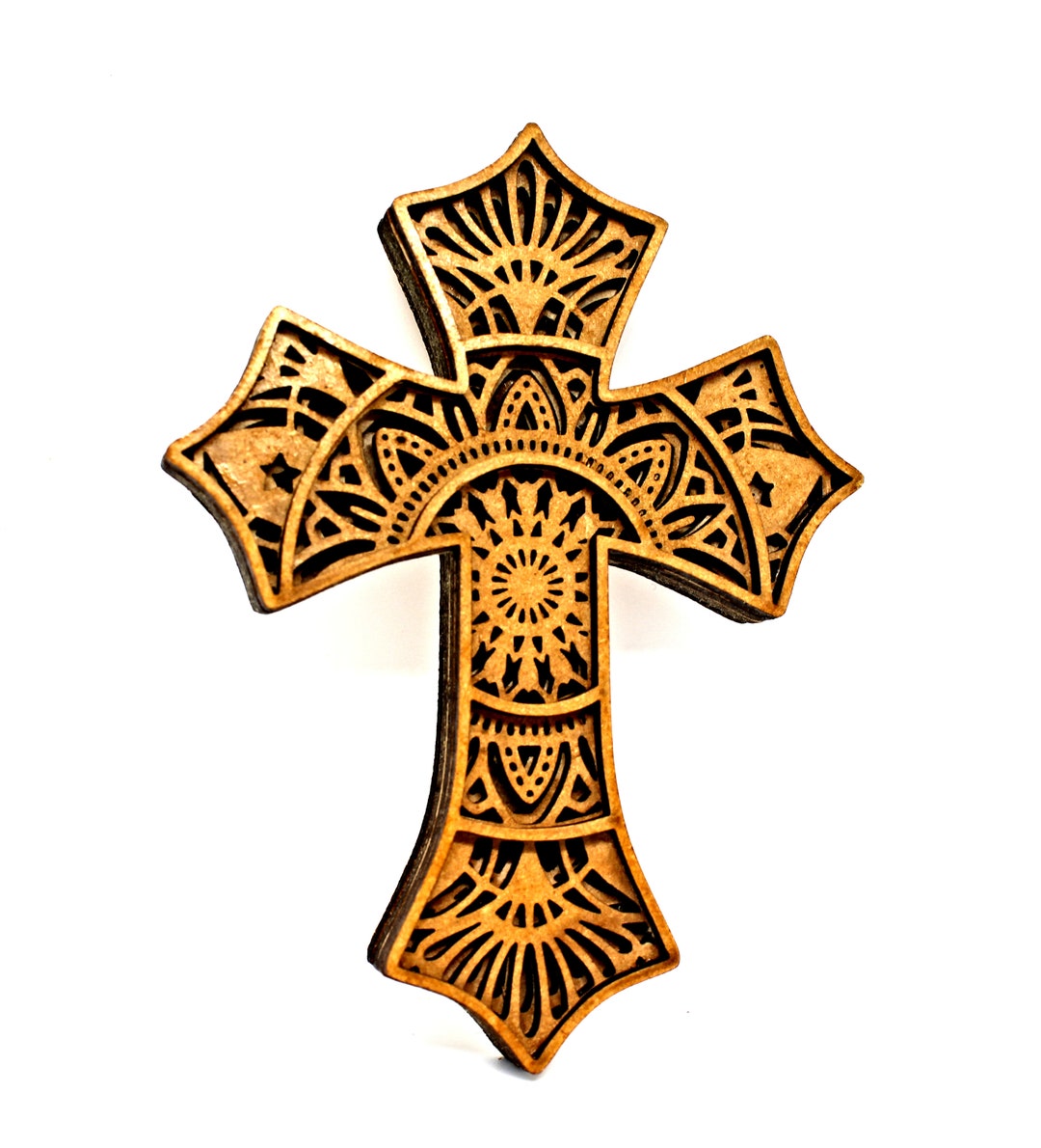 Wooden Cross With Mandala Details - Christian Cross Home Decor ...