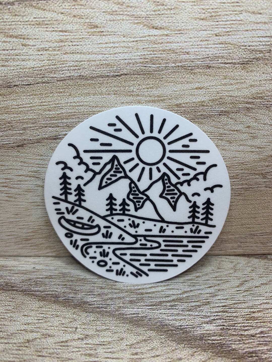 Mountain Sunrise Sticker - Etsy