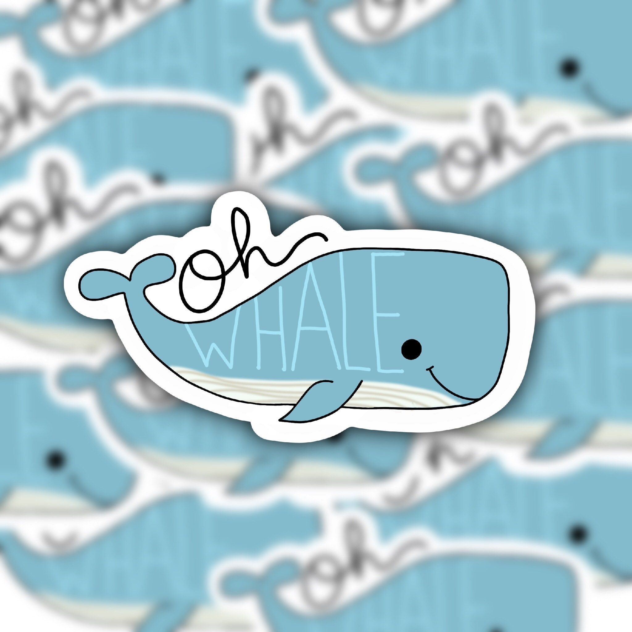 Oh Whale sticker waterbottle stickerwaterproof | Etsy