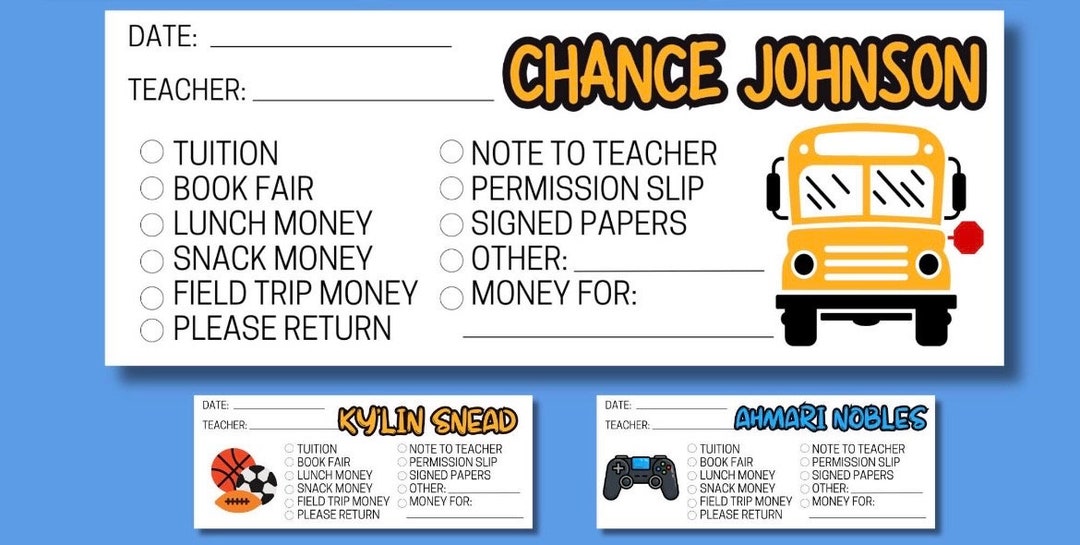 School Envelopes Set of 10 or 30 Envelopes - Etsy