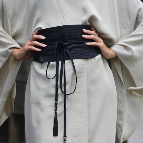 Wide Belt Japan Obi Belt Fabric Belt Linen Belt Rayon - Etsy