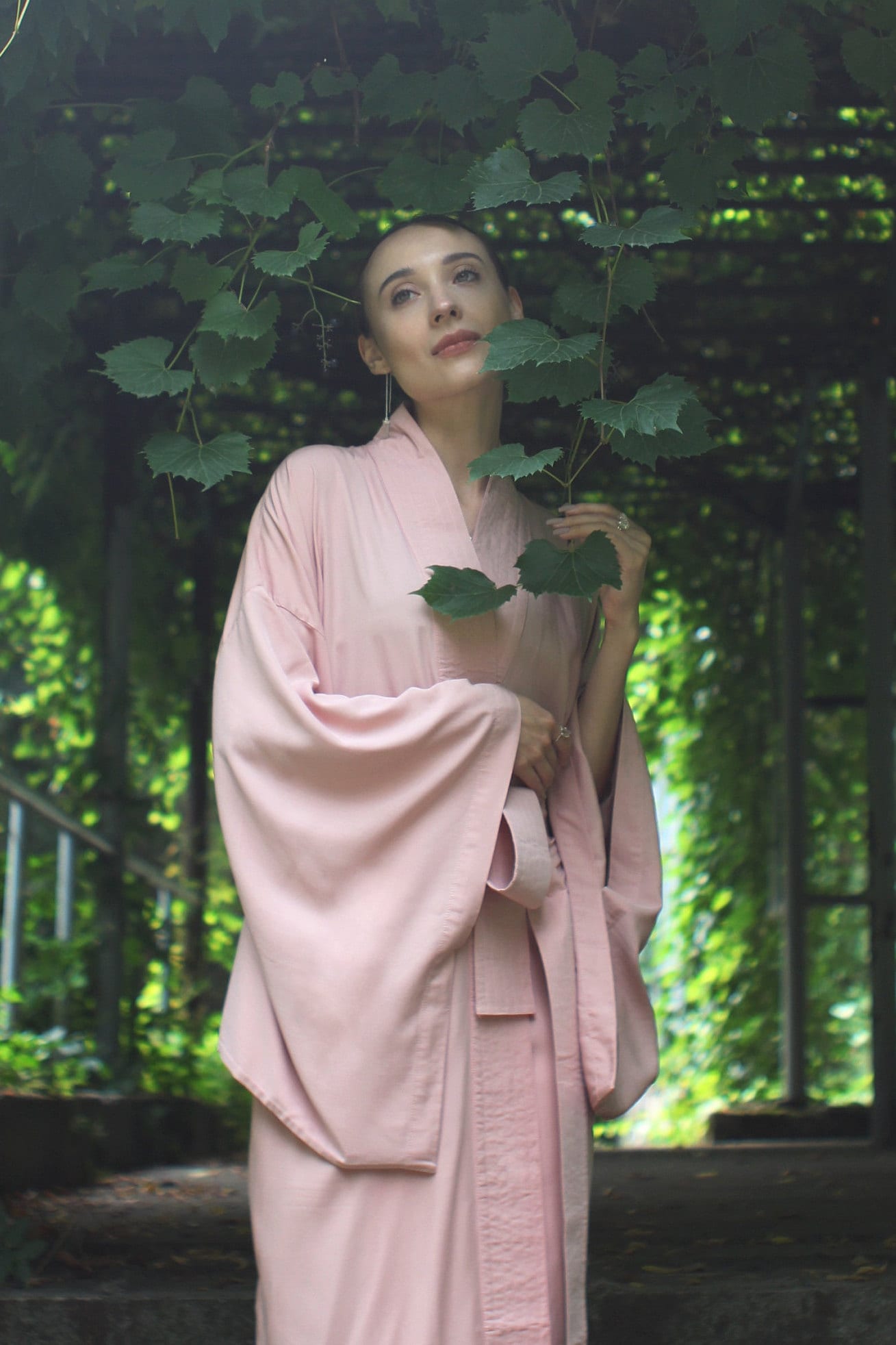 Pink Kimono Dress Women Japanese Style Kimono Long Kimono | Etsy