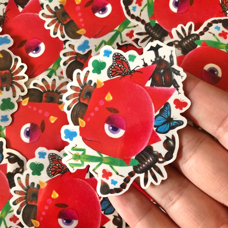 Flick Sticker Illustrated Vinyl Sticker Kawaii Videogame | Etsy