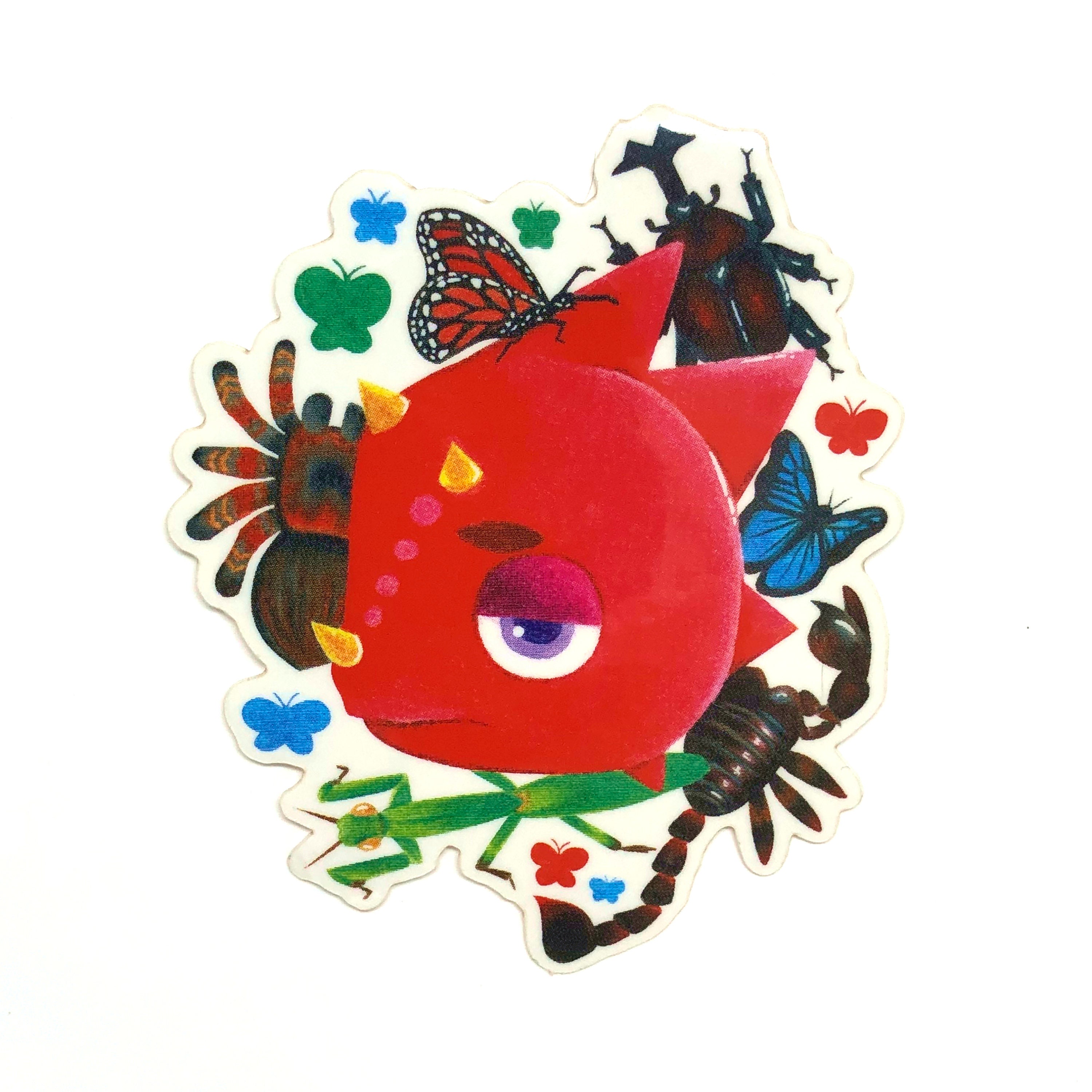 Flick Sticker Illustrated Vinyl Sticker Kawaii Videogame - Etsy