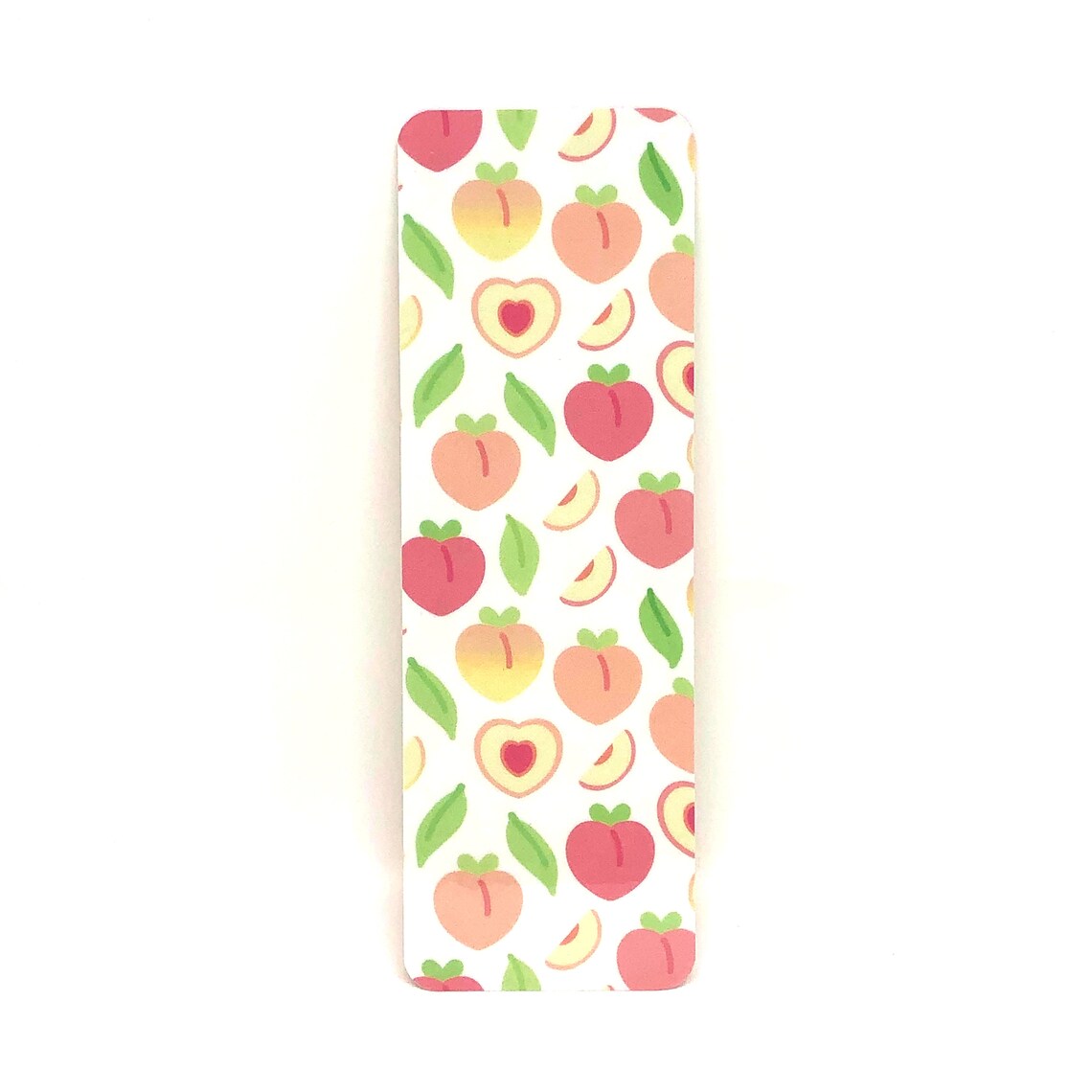 Fruity Peach Bookmark, Kawaii Fruit Art, Cute Food Bookmark, Peach ...