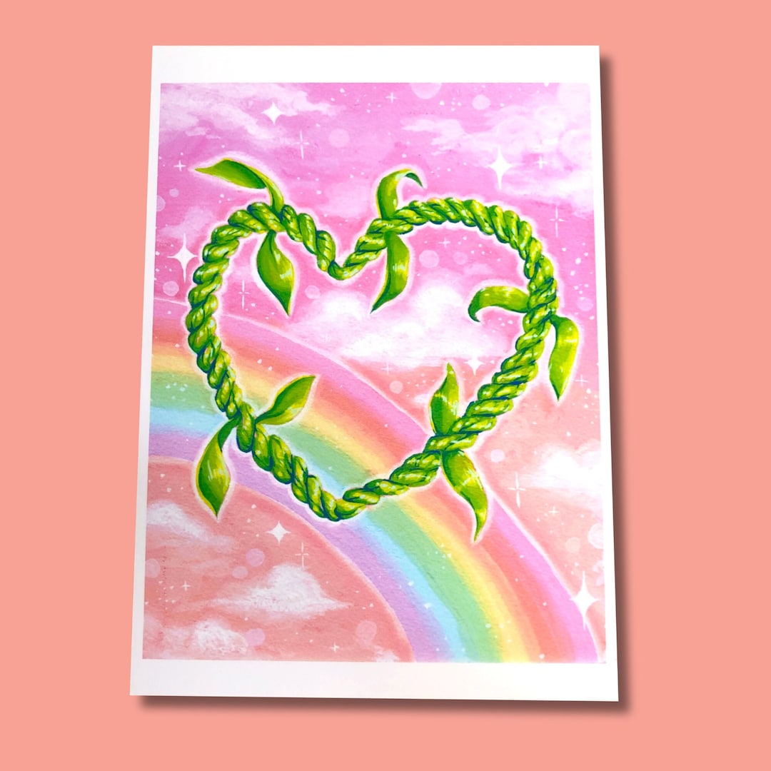 Lovely Lei Art Print, 5x7 Inches, Kawaii Lei Art, Cute Colorful Wall ...