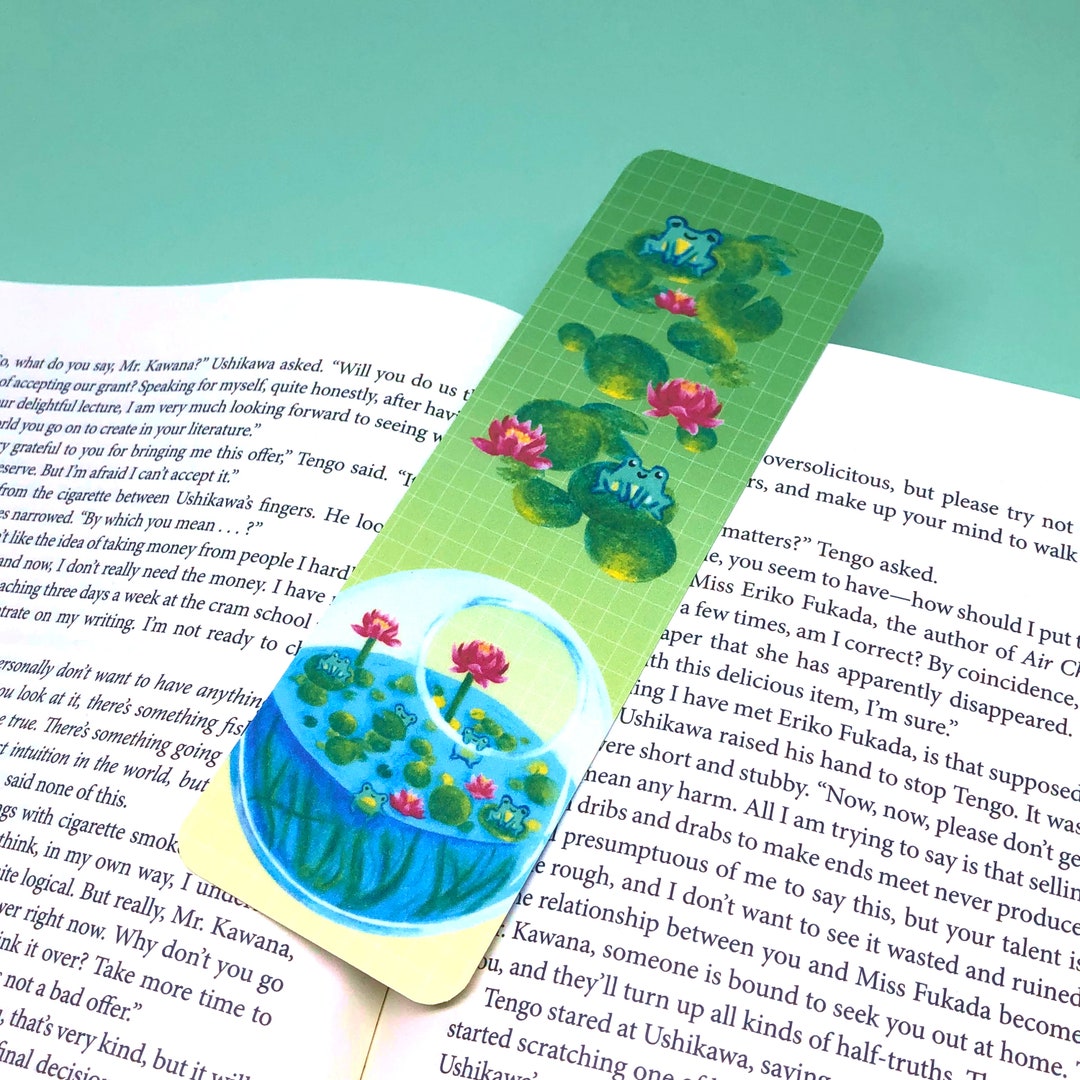 Frog Terrarium Bookmark, Frog Pond, Frogs on Lily Pads, Cute Fun ...